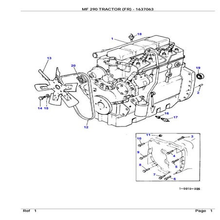 Massey ferguson 1020 tractor (hydro. transmission) parts catalogue ...