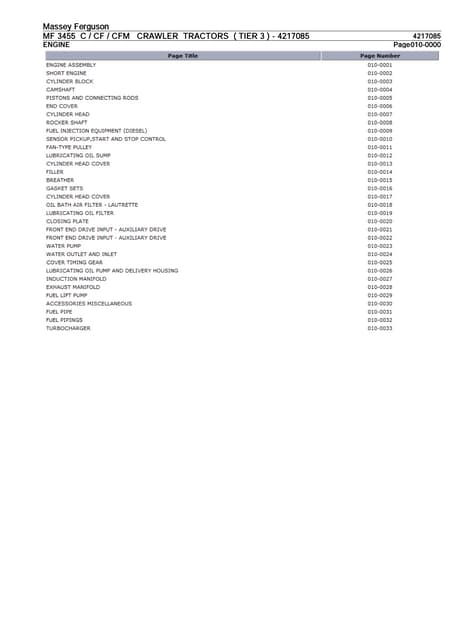 Massey ferguson mf135 tractor parts catalogue manual | PDF