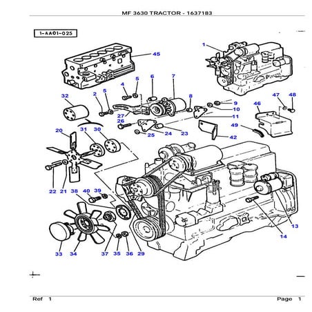 Massey ferguson mf 364 s tractor parts catalogue manual | PDF