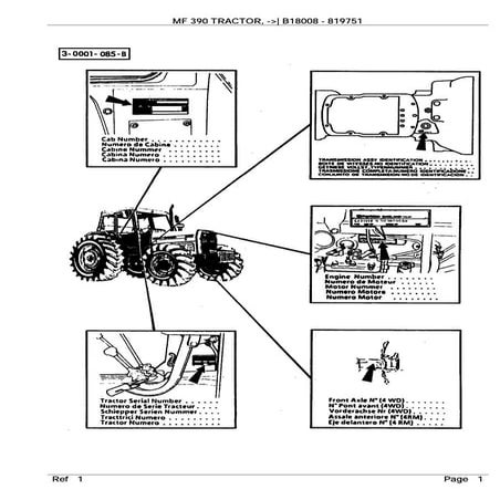 Massey ferguson mf 390 tractor, b18008 parts catalogue manual | PDF