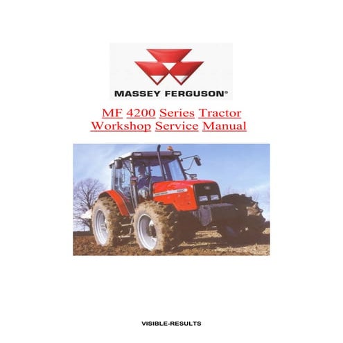 Massey ferguson mf 4235 tractor service repair manual | PDF