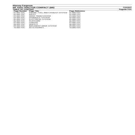 Massey ferguson mf 435 x compact tractor (br) parts catalogue manual | PDF