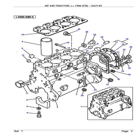 Massey ferguson mf 690 tractor 1984 (fr) tractor parts catalogue manual ...