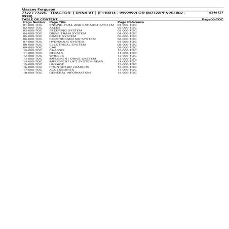 Massey ferguson mf7722 s tractor (dyna vt) (f110014 9999999) or ...