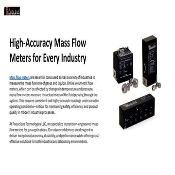 Thermal mass flow meter- a direct mass flow measurement | PPTX