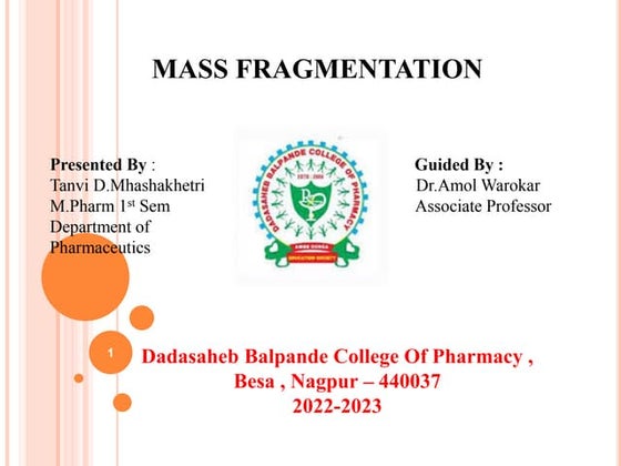 Mass fragmentation & rules | PPTX | Chemistry | Science