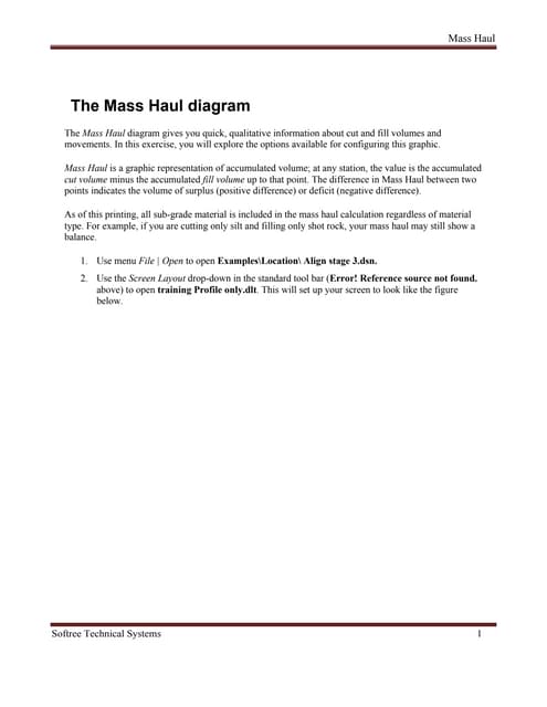 Mass haul diagram | PPT | Geology | Science