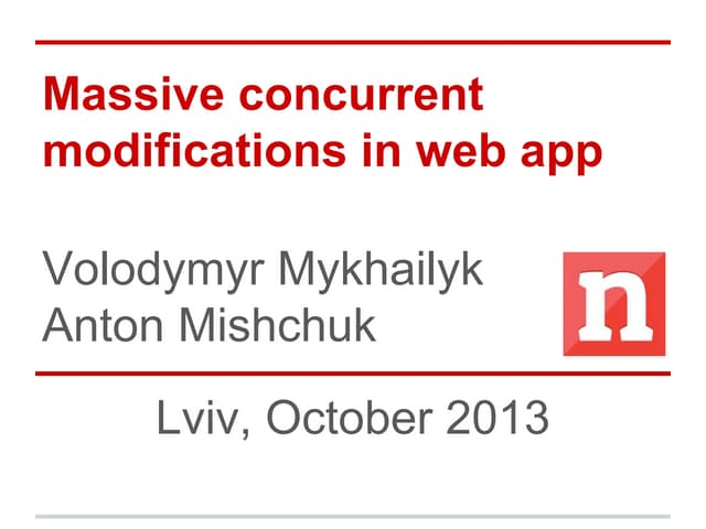 Massive Concurrent Modifications In Web App How To Manage And Test Pdf 3464