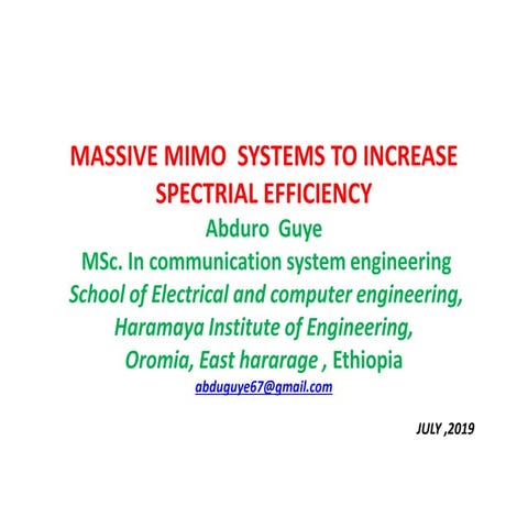 Massive MIMO system | PDF
