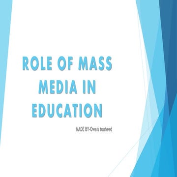Mass media | PPTX | Education
