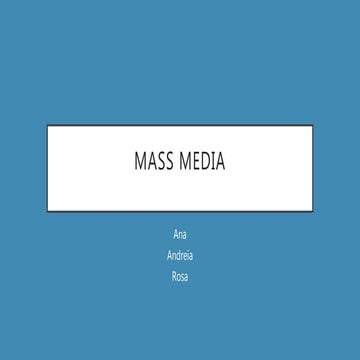 Mass media | PPT