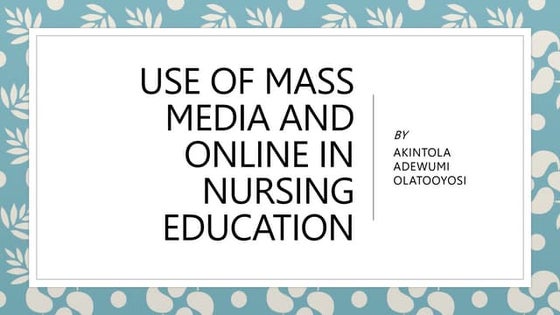 Media & its Types & Uses | PPT