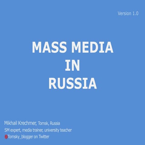 Social Media In Russia | PDF