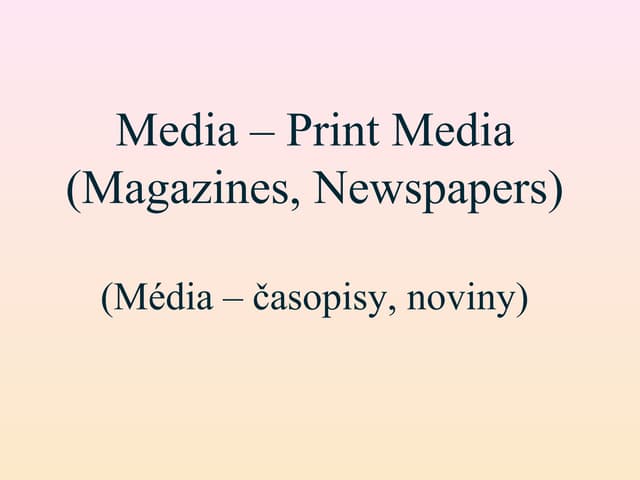 The different types of newspapers | PPTX