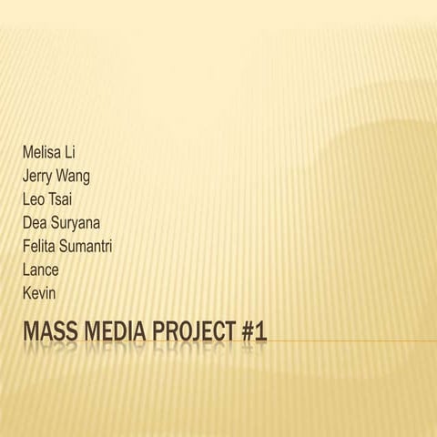 Mass media project | PPTX