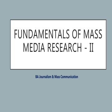 Elements of research | PPTX