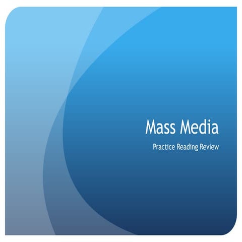 Mass media review | PPTX