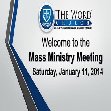 Mass ministry meeting (1-11-14) | PDF