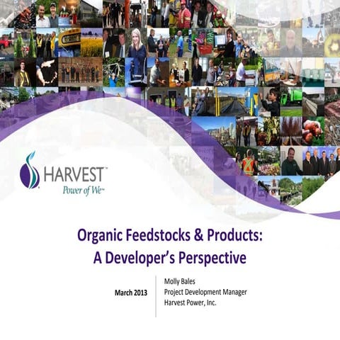 Organic Feedstock & Products: A Developer's Perspective | PPTX