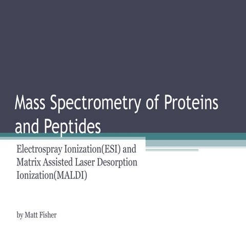 Mass spec of proteins | PPT