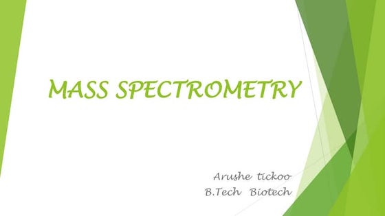 Mass Spectrometry Ionization Techniques | PPT