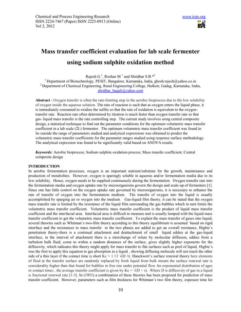 Numerical Simulation of Theories for Gas Absorption with Chemical ...