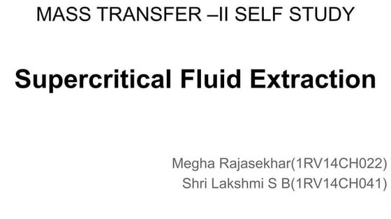 Supercrtical fluid extraction | PPT