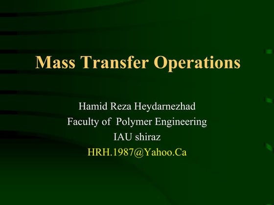 Heat transfer operations | PPTX
