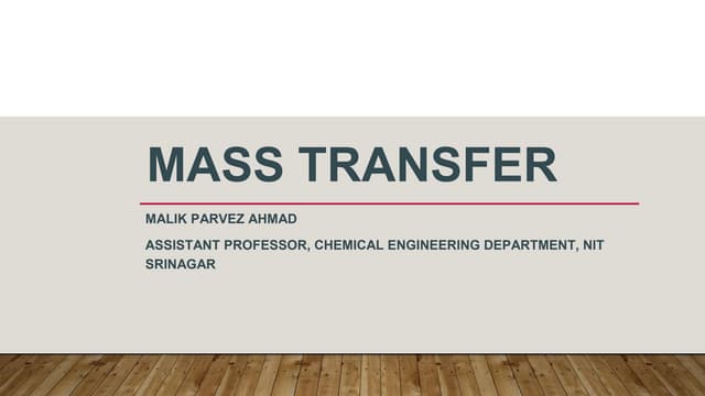 Mass transfer | PPTX