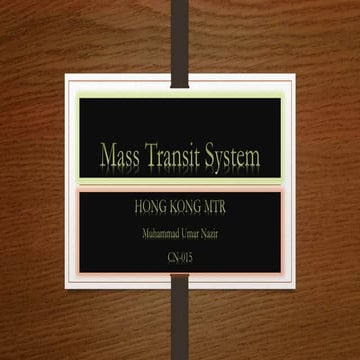 Mass transit system | PPTX