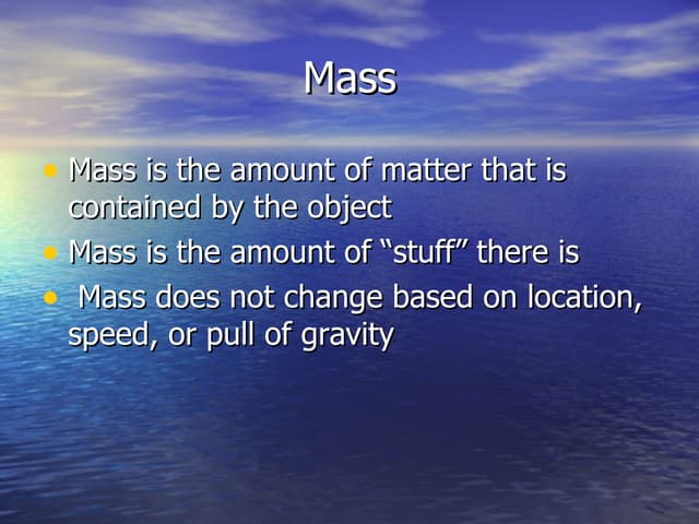 Mass and weight | PPTX