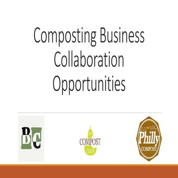 CCC Forum - Part 1: Community Composting - Distributed, Diverse, and ...