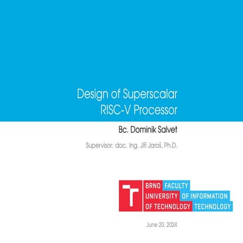 Design of Superscalar Dual-Issue RISC-V Processor | PDF