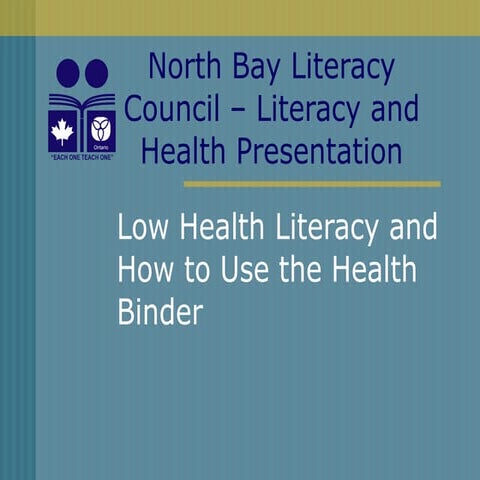 Master lecture-health-literacy2008 | PPT | Medical Health
