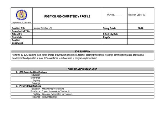 Guidelines in the promotion for master teachers | PPT