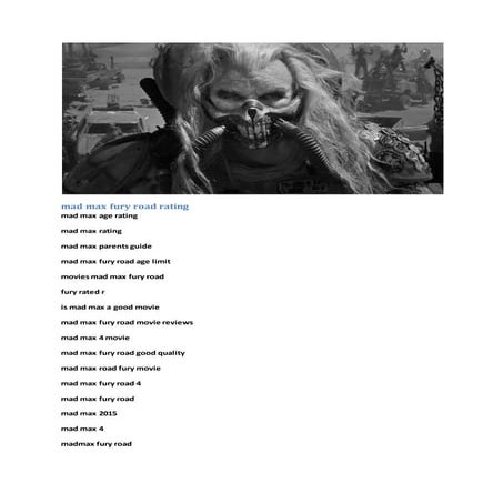 mad max fury road trailer | DOCX