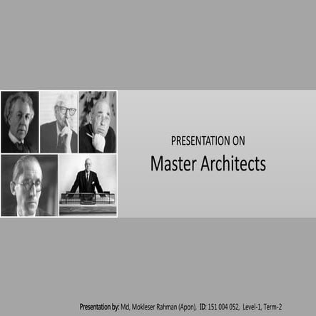 Presentation On Master architects | PPTX