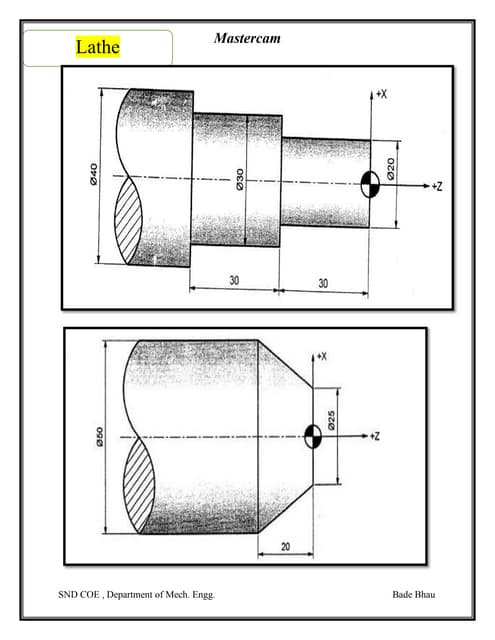 Mastercam lathe Ex. 01 | PPT
