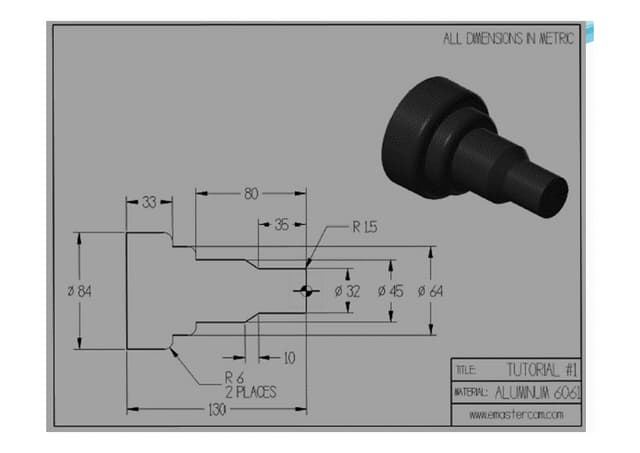 Mastercam Milling Tutorial 07 Drawing