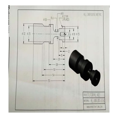Mastercam Mill 3D Tutorial - Drawing 01