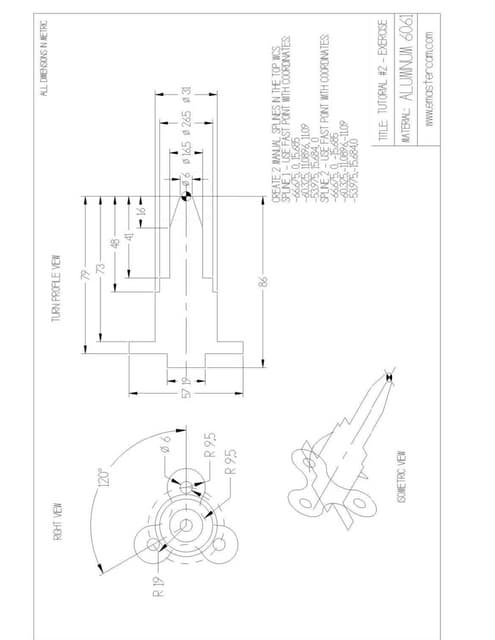 Mastercam Mill Turn Drawing 01 | PDF