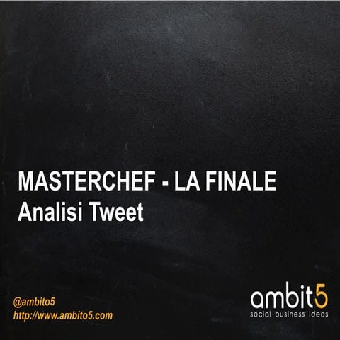 MasterChef Italia - Analisi Tweet della Finale | PPT