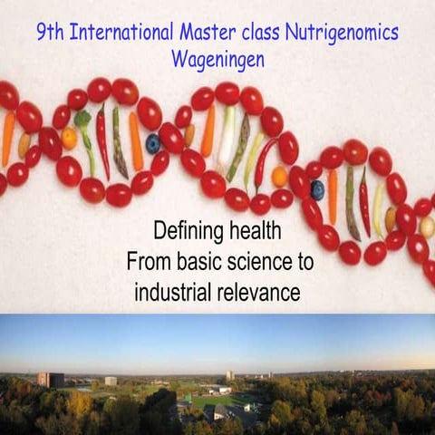 Intro into Nutrigenomics & molecular nutrition research | PPTX