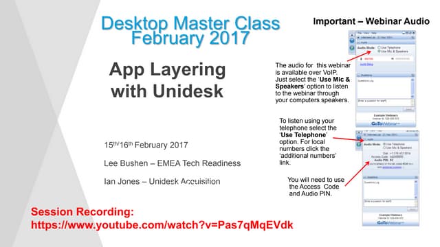 Citrix Desktop Master Class Unidesk App Layering Feb 2017 Ppt