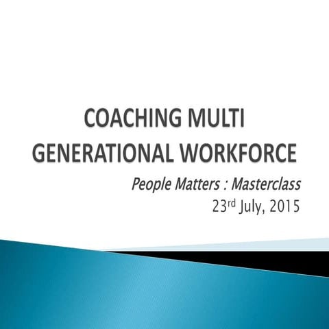 Building Multi Generational Workforce Awareness | PPTX