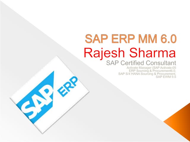 Sap MM Presentation | PPT