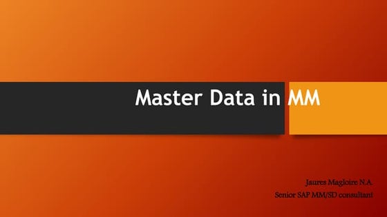 Sap MM Presentation | PPT