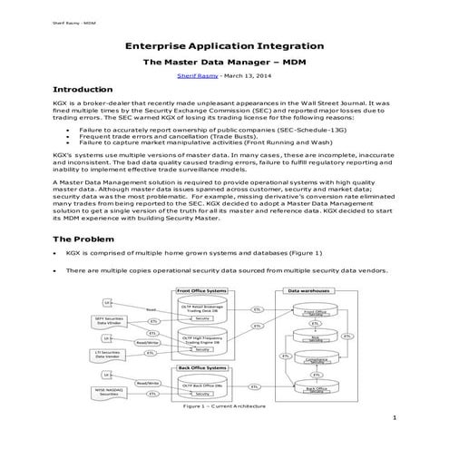 Master Data Management - Enterprise Application Integration | PDF