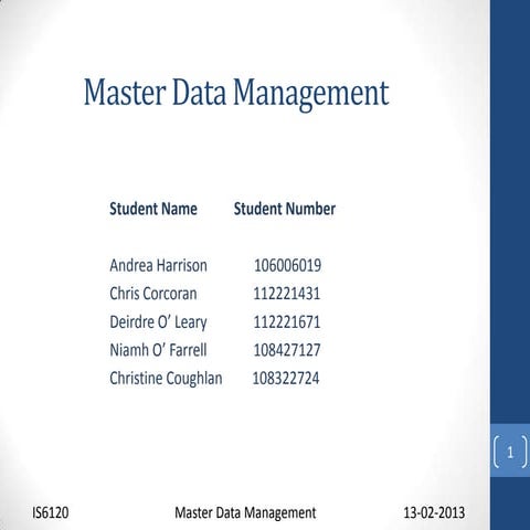 Master datamanagement13 02-12 | PPT