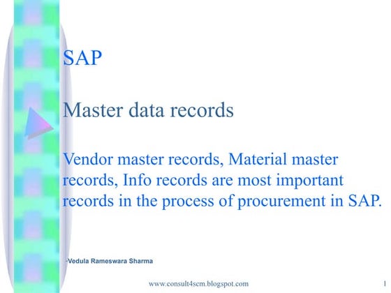 Material master data in sap mm | PPTX | Business Accounting & Finance ...